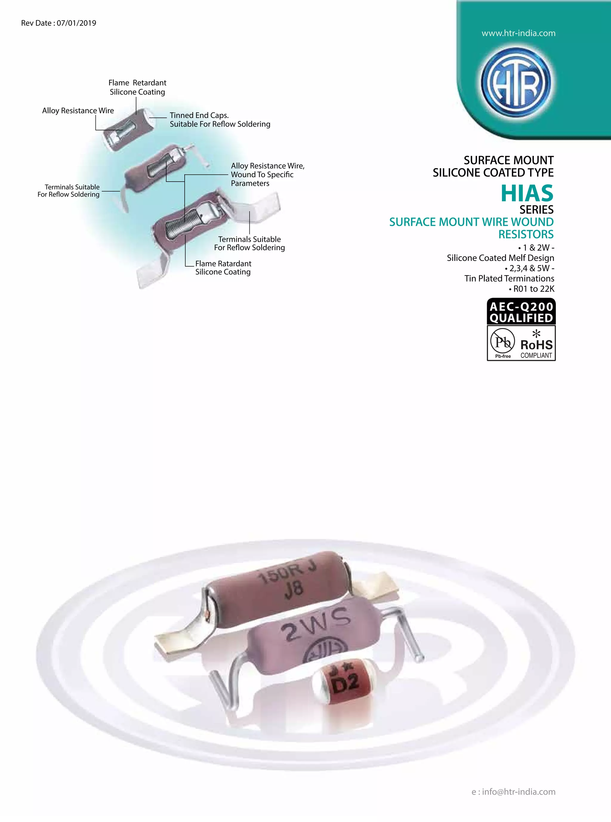 HIAS SERIES Surface Mount Wire Wound Resistors | PDF