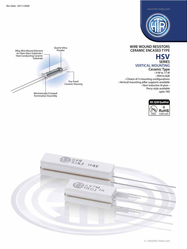 Htr india-products-wire-wound-resistors-ceramic-encased-resistor-hsv ...