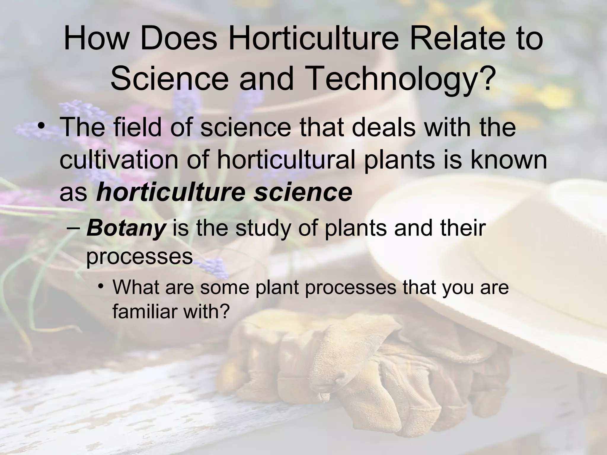 Horticulture industry | PPT