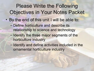 Horticulture industry | PPT