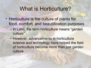 Horticulture industry | PPT
