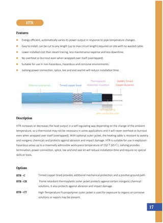 Self regulating heating cable for industrial application. | PDF