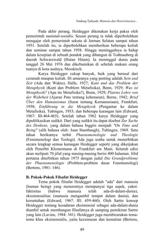 MANUSIA DAN HISTORISITASNYA MENURUT MARTIN HEIDEGGER | PDF