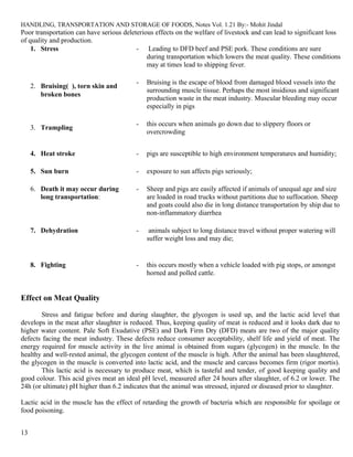 HANDLING, TRANSPORTATION AND STORAGE OF FOODS | DOC