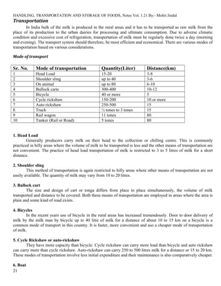 HANDLING, TRANSPORTATION AND STORAGE OF FOODS | DOC