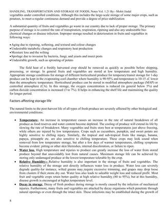 HANDLING, TRANSPORTATION AND STORAGE OF FOODS | DOC