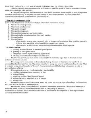 HANDLING, TRANSPORTATION AND STORAGE OF FOODS | PDF