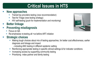 Where are we on HIV testing services - the achievements and the gaps | PPT