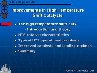 (HTS) High Temperature Shift Catalyst (VSG-F101) - Comprehensiev ...