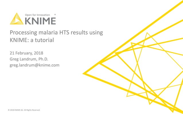 Processing malaria HTS results using KNIME: a tutorial | PDF | Cloud Computing | Internet