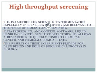 High throughput screenig | PPT
