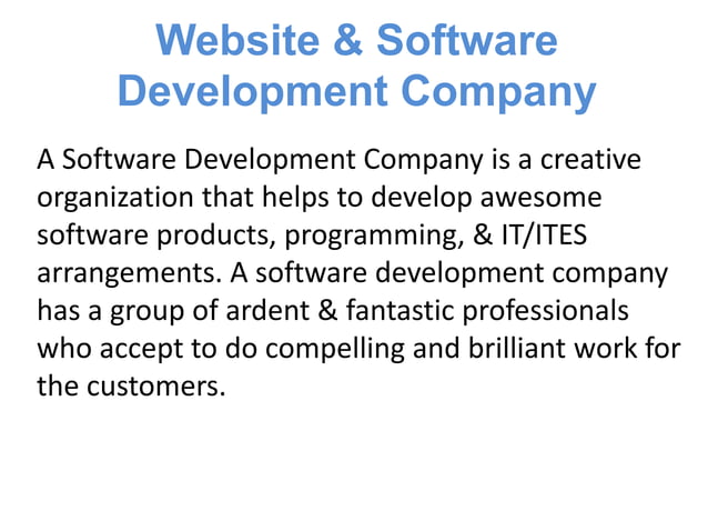 innovative software development company | PPT