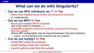 Building Software Ecosystems for AI Cloud using Singularity HPC Container | PDF