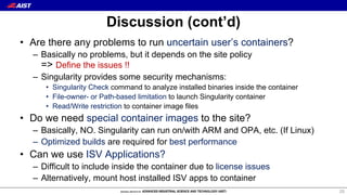Building Software Ecosystems for AI Cloud using Singularity HPC ...