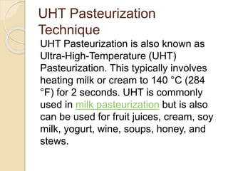 HTST and UHT Technique | PPTX