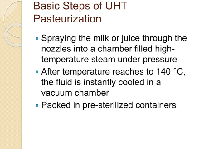 HTST and UHT Technique | PPTX | Cooking | Food & Drink