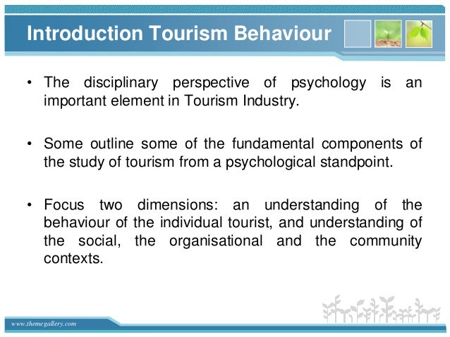 Travel behavior chapter one
