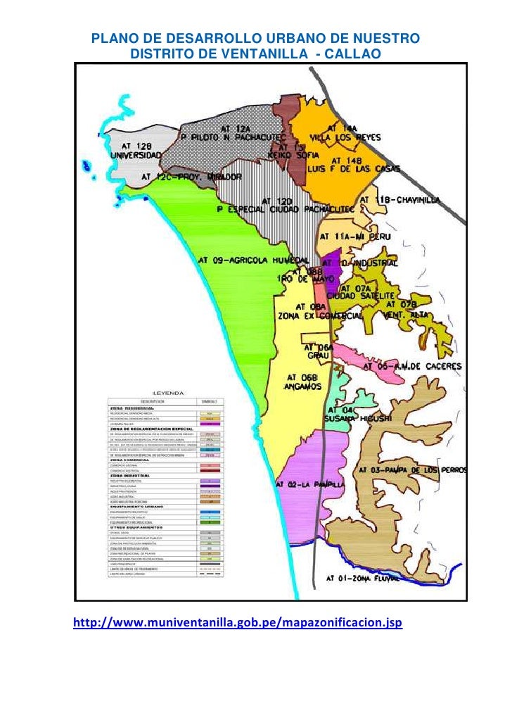 PLANO DE DESARROLLO URBANO DE NUESTRO DISTRITO DE VENTANILLA - CALLAO