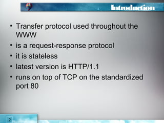 HyperText Transfer Protocol | PPT | Web Development | Internet