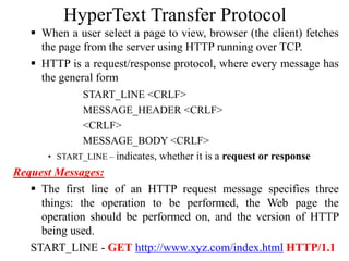 Hypertext Transfer Protocol | PPSX | Computer Networking | Computing