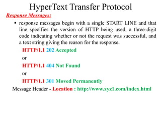 Hypertext Transfer Protocol | PPSX | Computer Networking | Computing