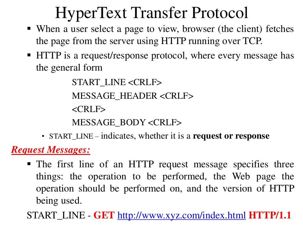 Hypertext Transfer Protocol