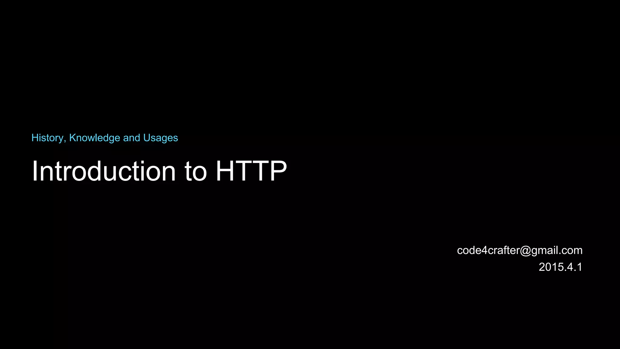 Introduction to HTTP | PPTX