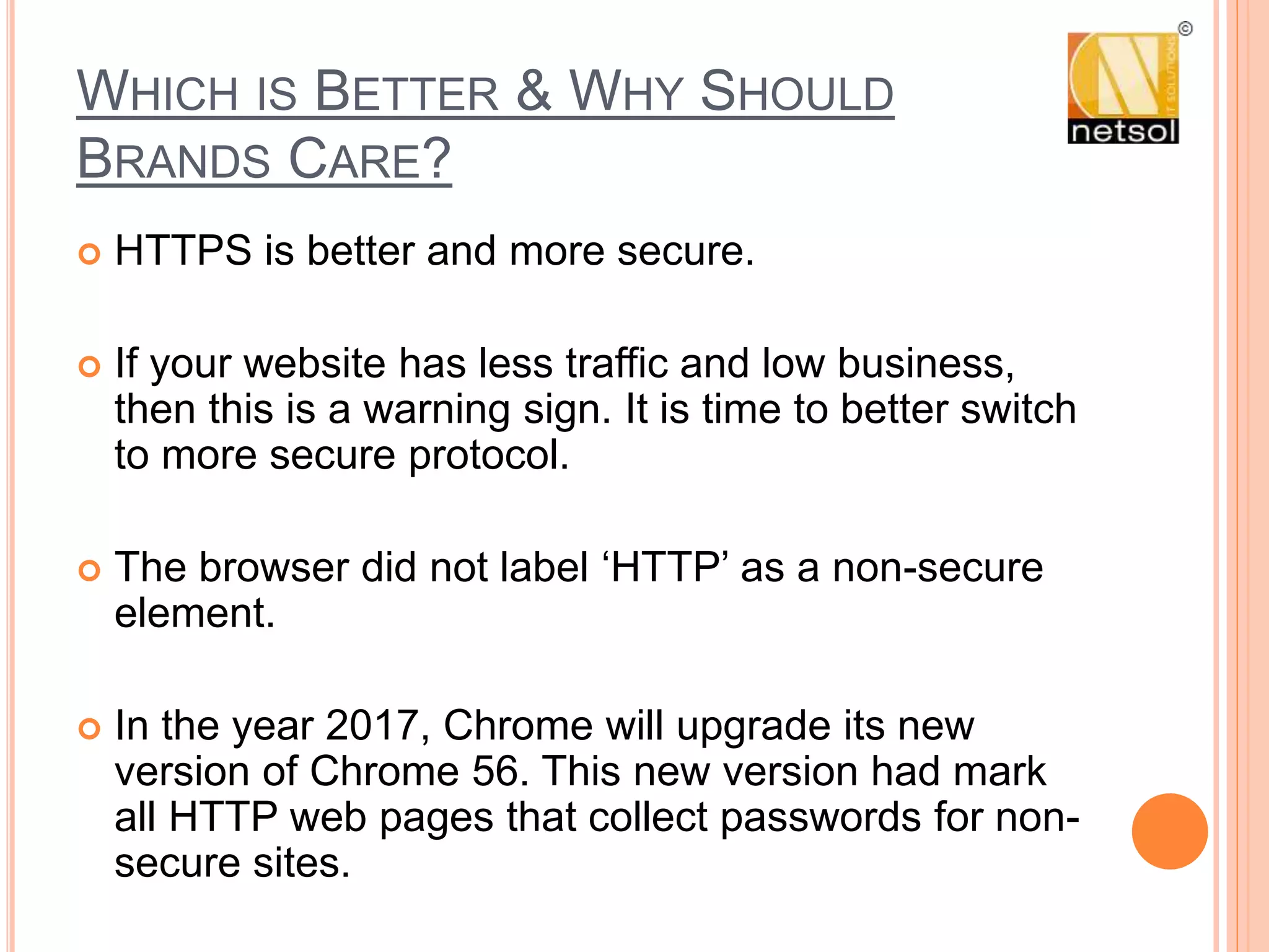 HTTP VS. HTTPS: WHICH IS BETTER?? | PPTX