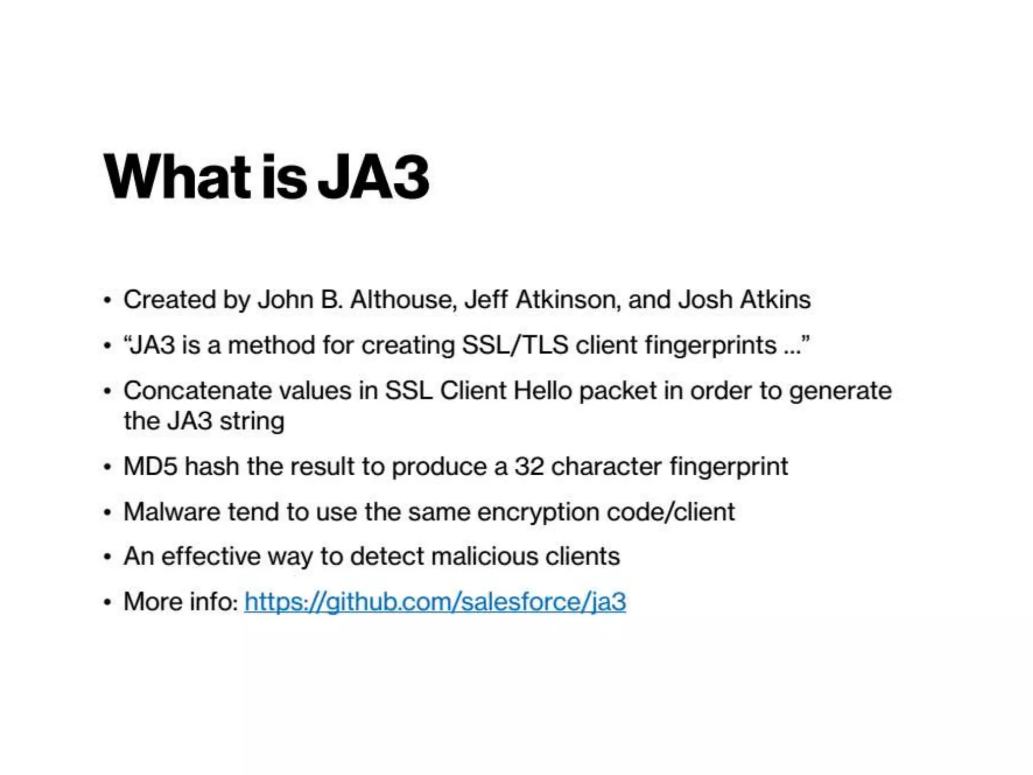 Http ssl ja3 fingerprinting