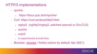 HTTP/3 where are we now? State of the art in our servers. | PPT