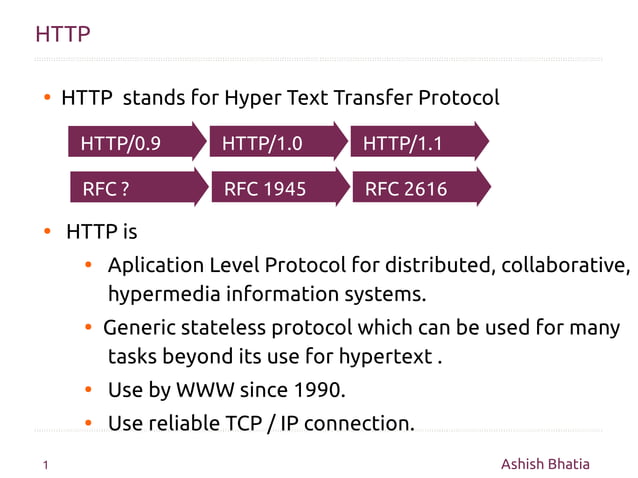 Http and Servlet basics | PPT