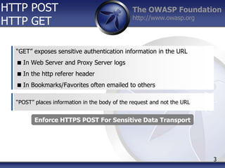 HTTP basics in relation to Applicaiton Security - OWASP | PPTX