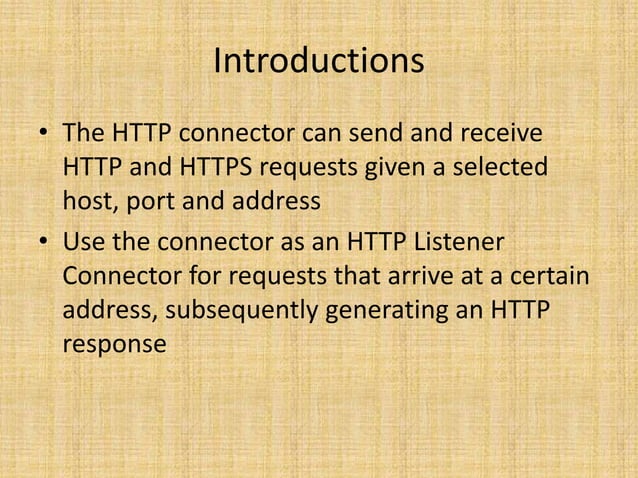 Http connector | PPT