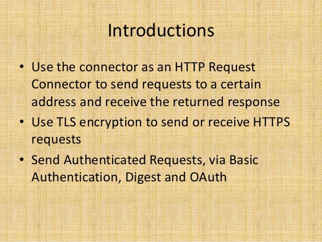 Http connector