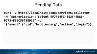 Splunk HTTP Event Collector | PPTX | Web Development | Internet