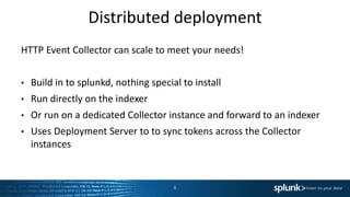 Splunk HTTP Event Collector | PPTX | Web Development | Internet