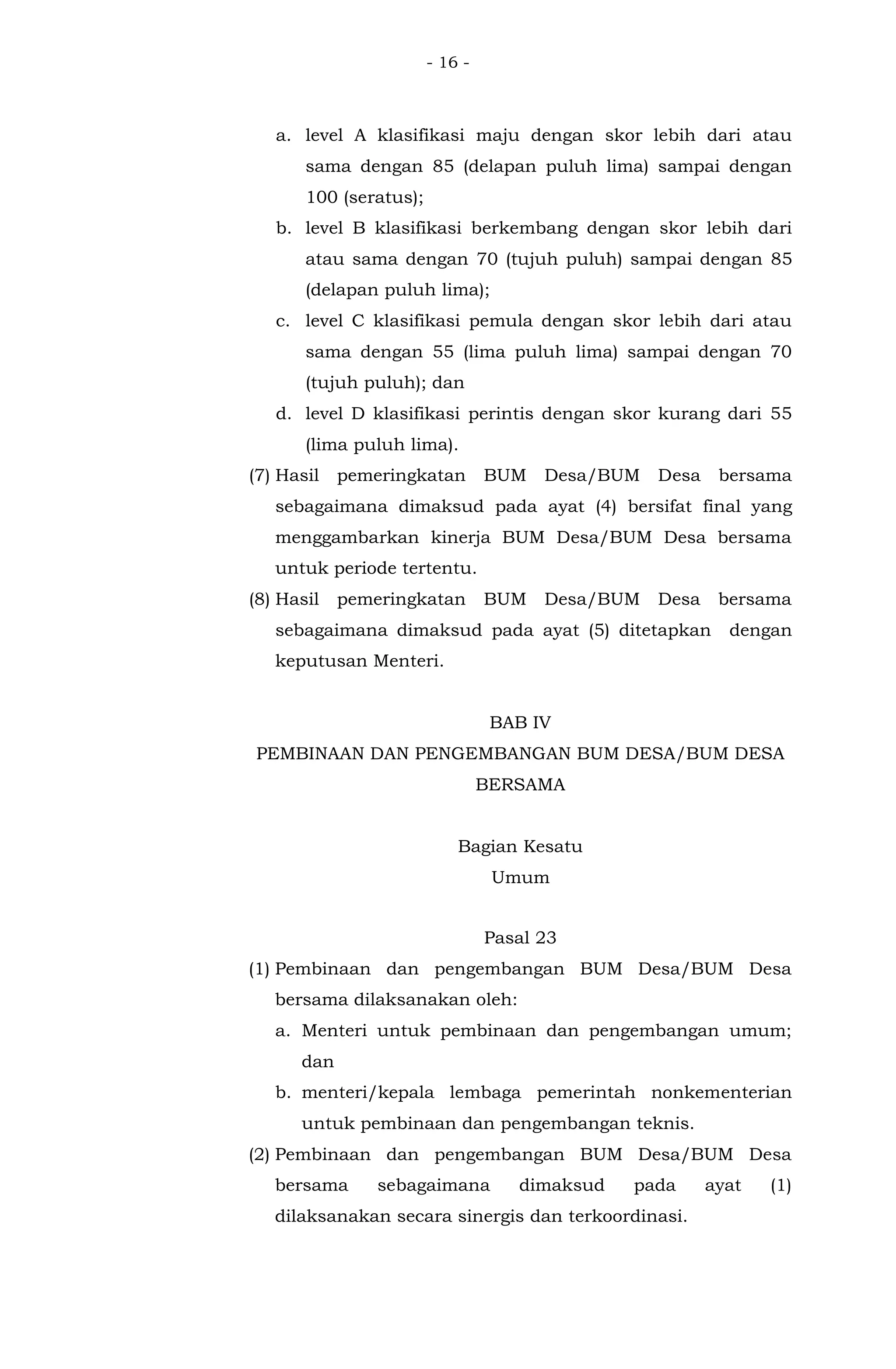 Permendesa Nomor 3 tahun 2021 Tentang Pendaftaran, Pendataan Dan Pemeringkatan, Pembinaan Dan ...