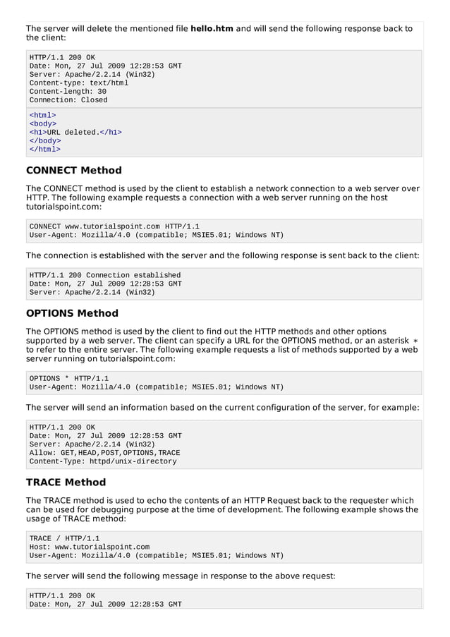 Http methods | PDF | Web Development | Internet