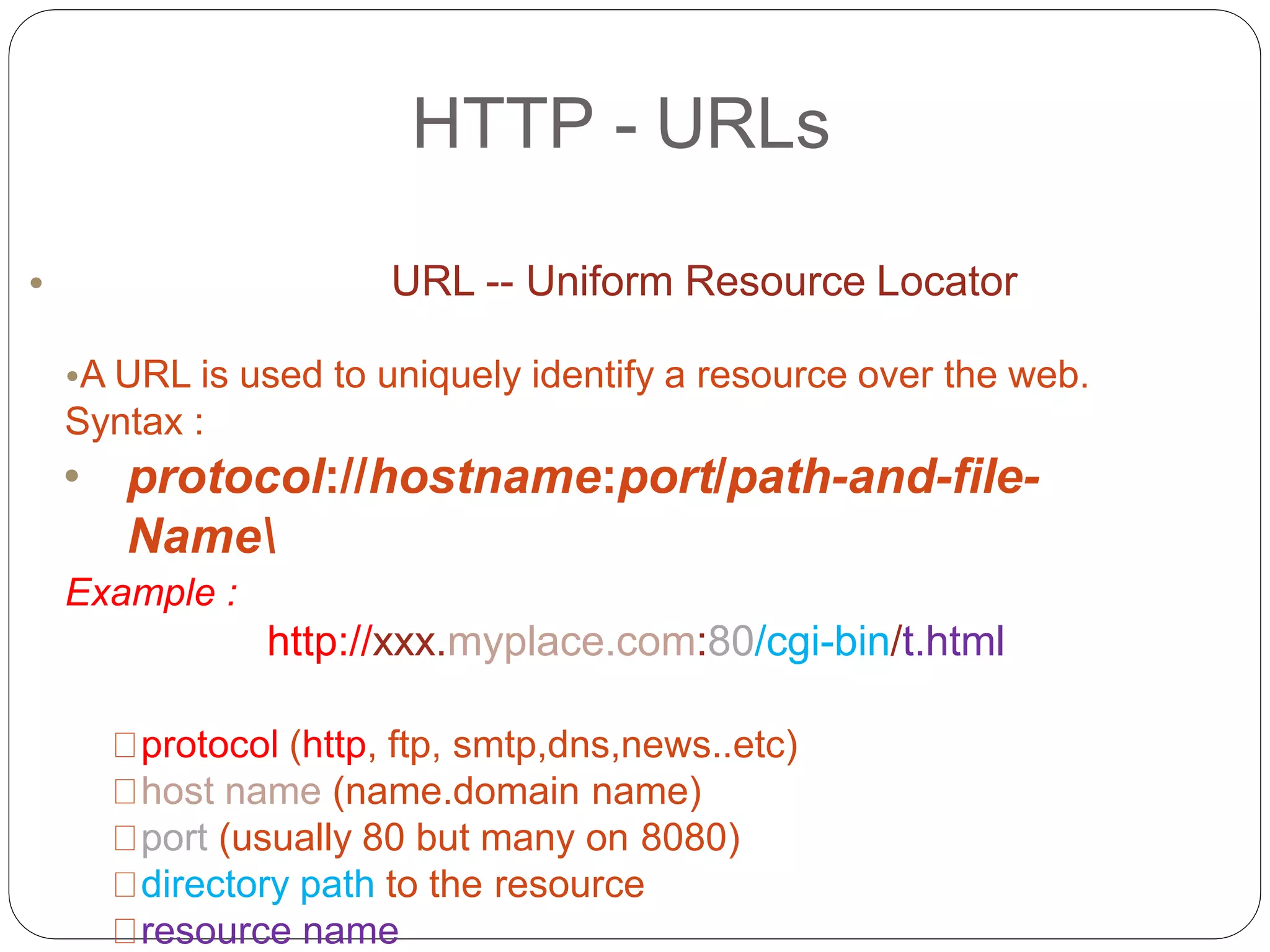 http presentation 1.pptx | Computer Networking | Computing