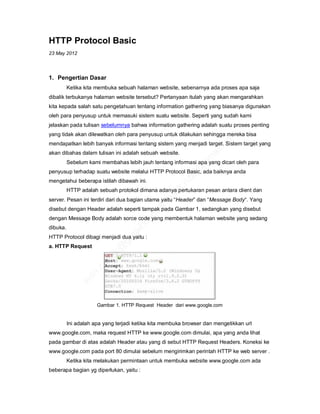 HTTP Protocol Basic | PDF