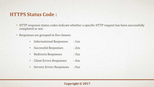HTTP Request Header and HTTP Status Code | PPTX | Web Development | Internet