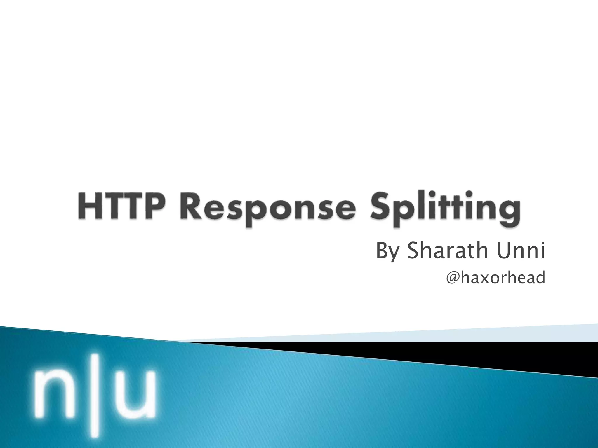 Http response splitting | PPT