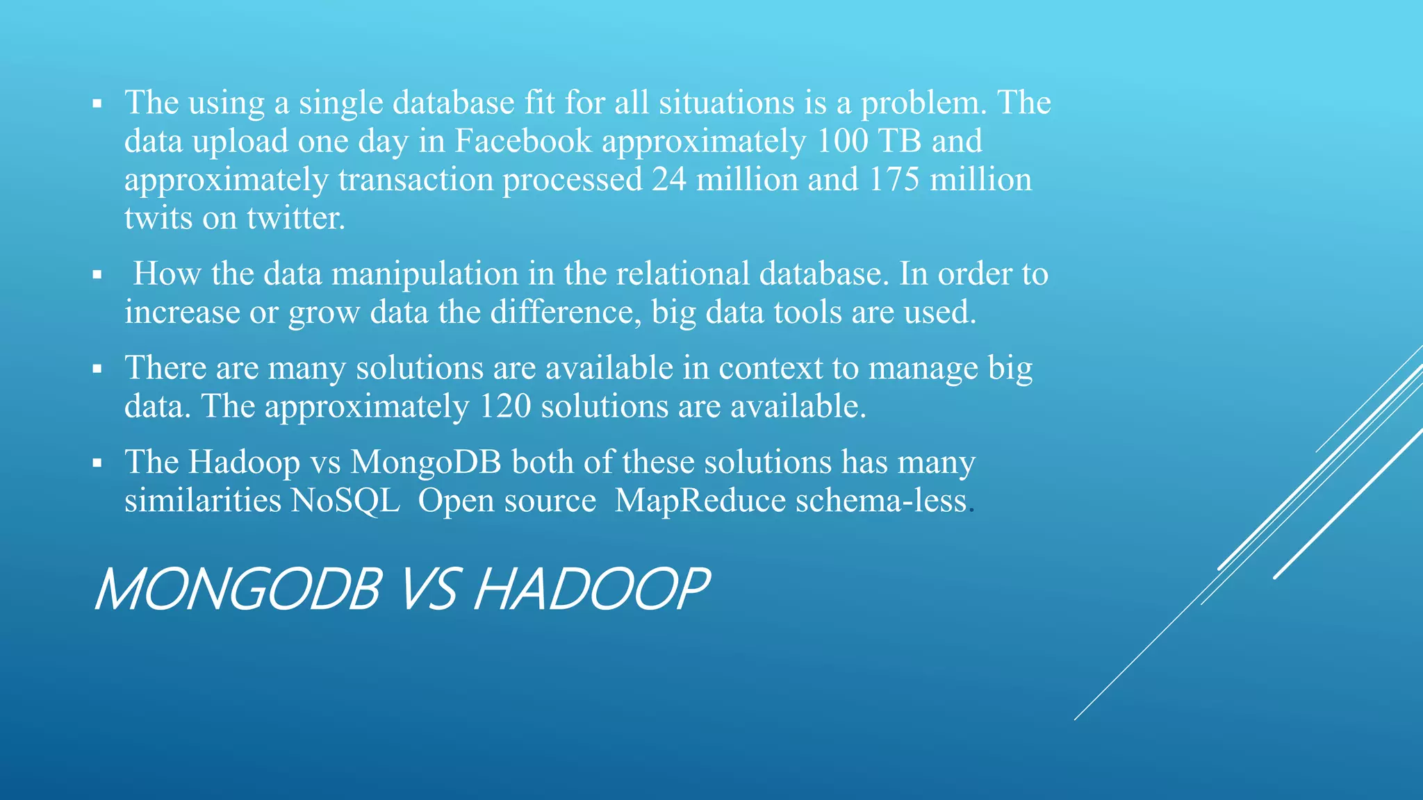 Mongodb And Hadoop Handling For Big Data Ppt