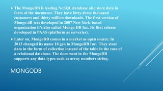MongoDB and Hadoop Handling for Big Data | PPTX | Databases | Computer ...
