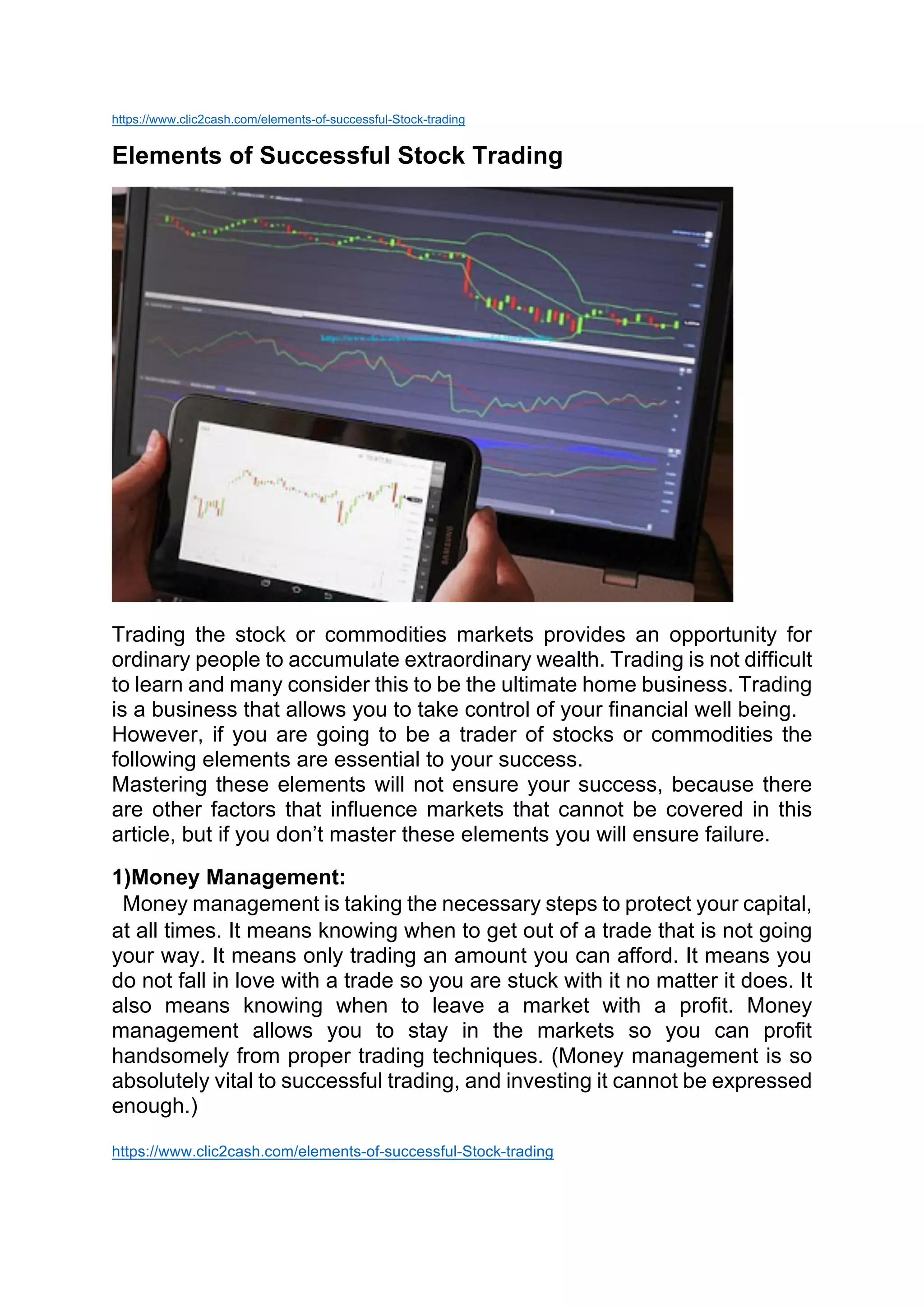 Elements of Successful Stock Trading | PDF | Stocks and Bonds ...