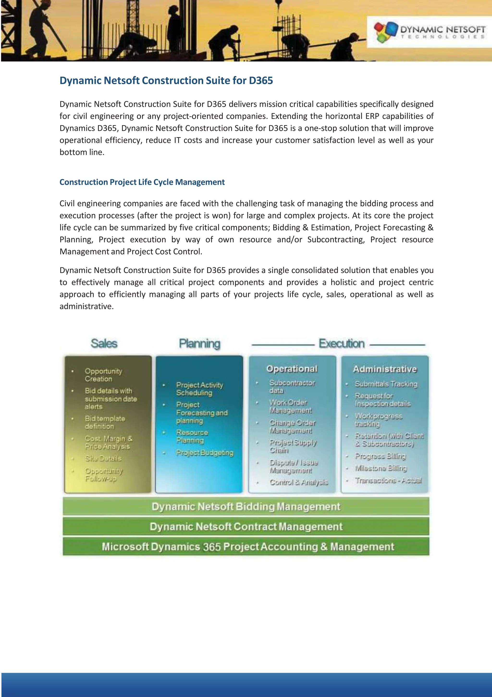 Dynamics 365 Bid Management for Construction Projects | PPTX