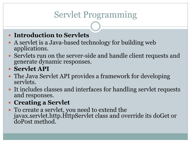 Server Programming In Java Handling Requests And Responses Ppt 4473