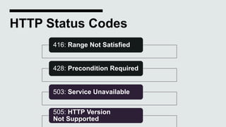 Http status code 416 vs 428, 503 vs 505 | PPT