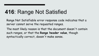Http status code 416 vs 428, 503 vs 505 | PPT